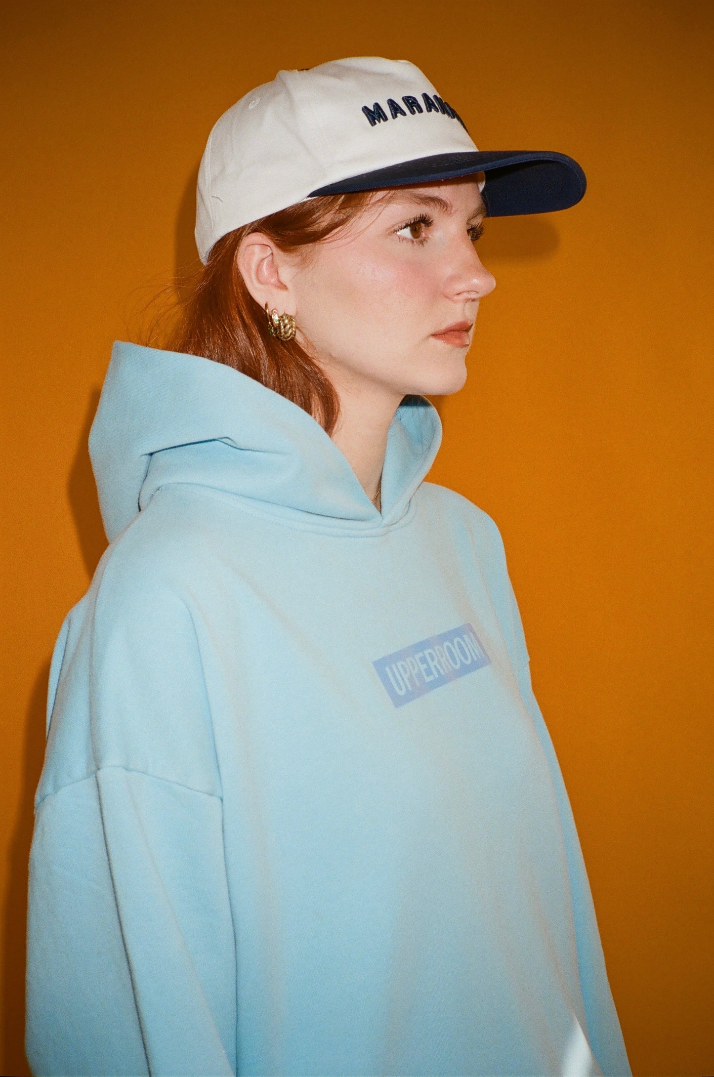 Box Logo Hoodie: Washed Blue – UPPERROOM STORE